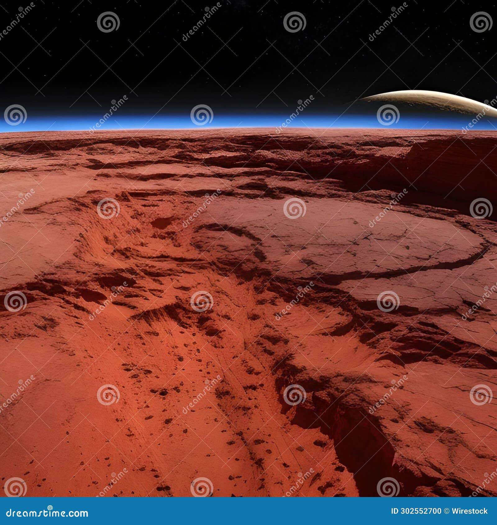 Vast Plains on the Surface of Mars (AI Generated Digital Art) Stock ...