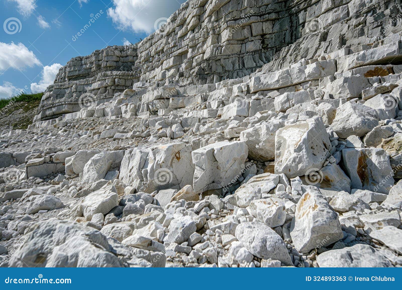 A Vast Quarry with Rugged Rock Formations Stock Illustration ...