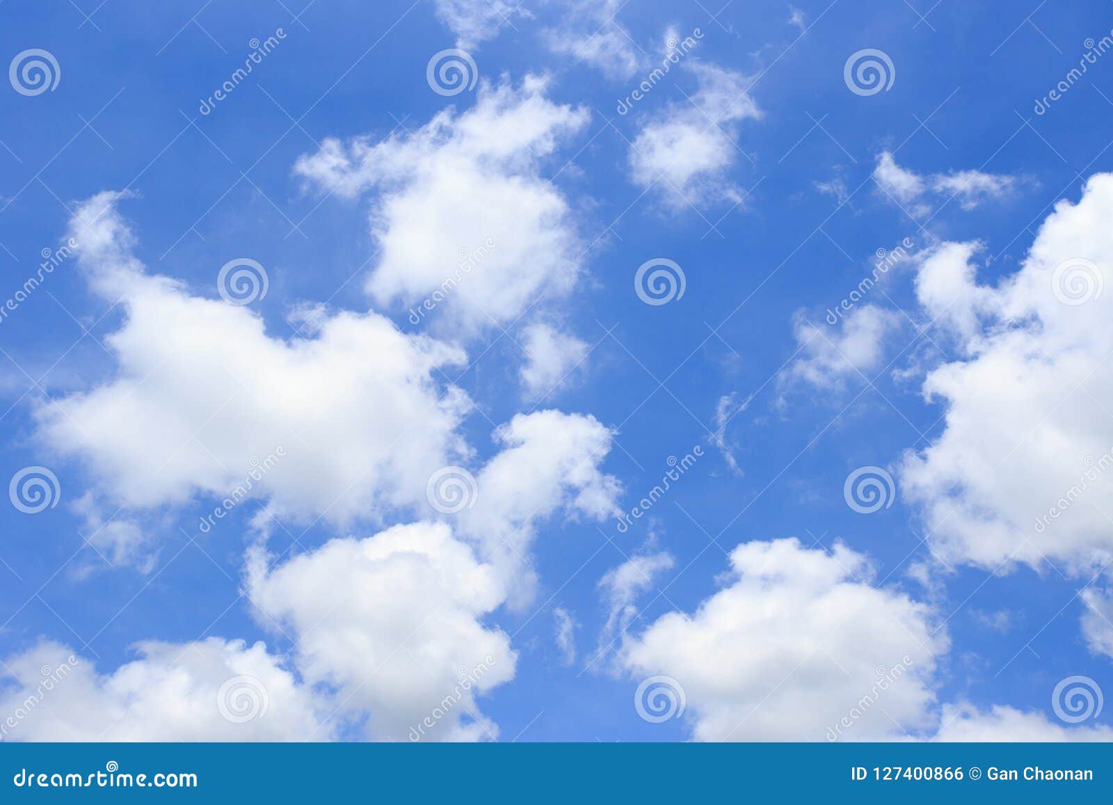 The Vast Sky and the White Clouds Float in the Sky. the Natural Blue ...