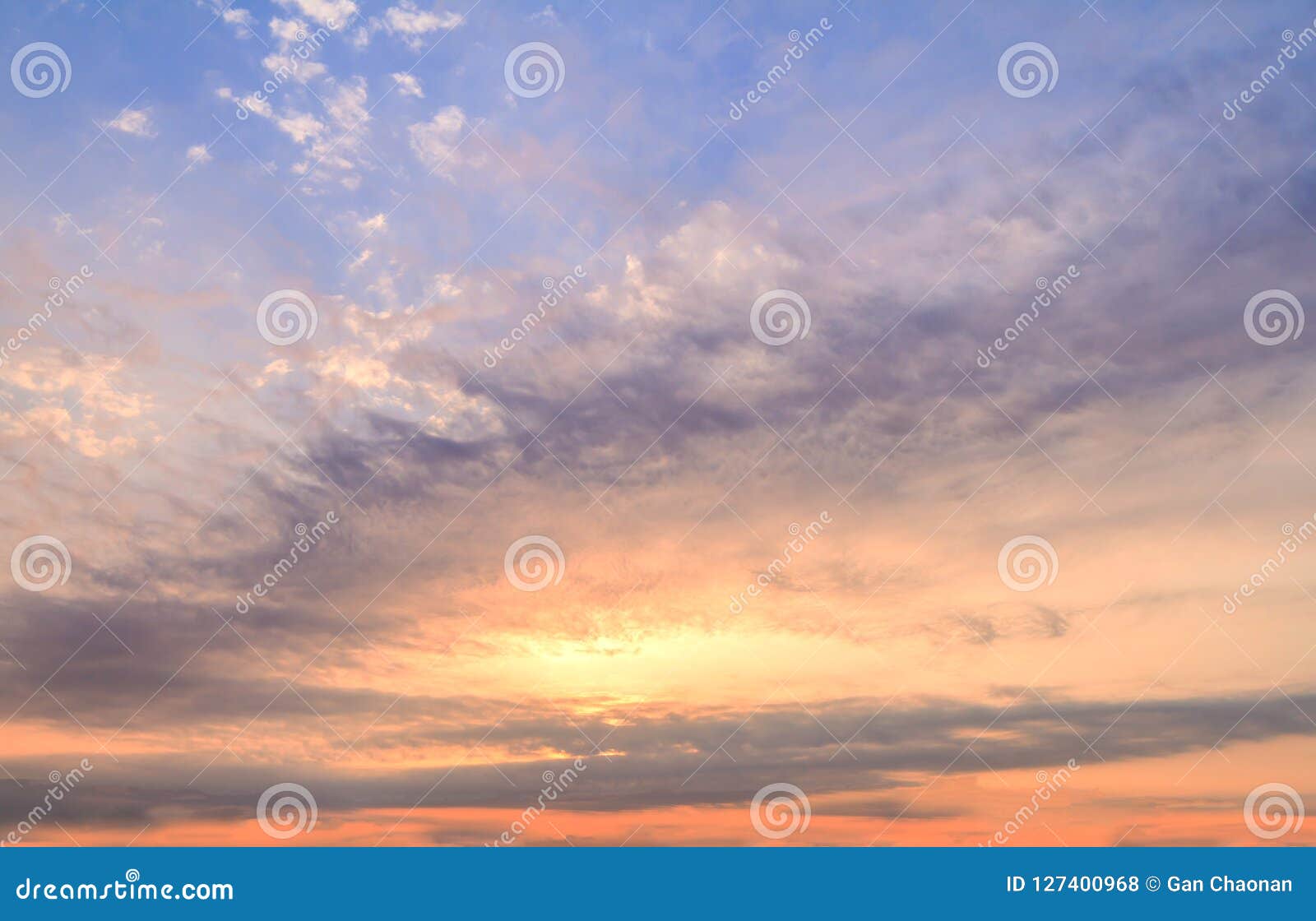 The Vast Sky and the White Clouds Float in the Sky. Stock Photo - Image ...