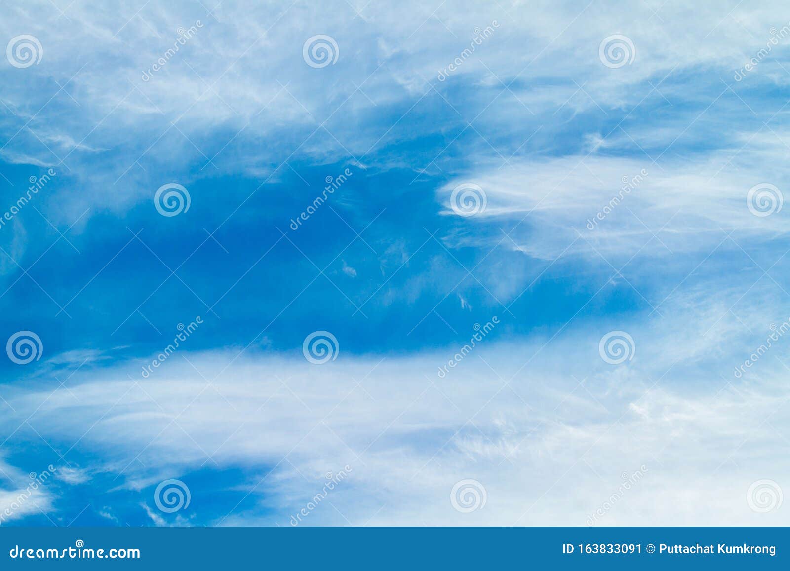 The Vast Sky and the White Clouds Float in the Sky. the Natural Blue ...