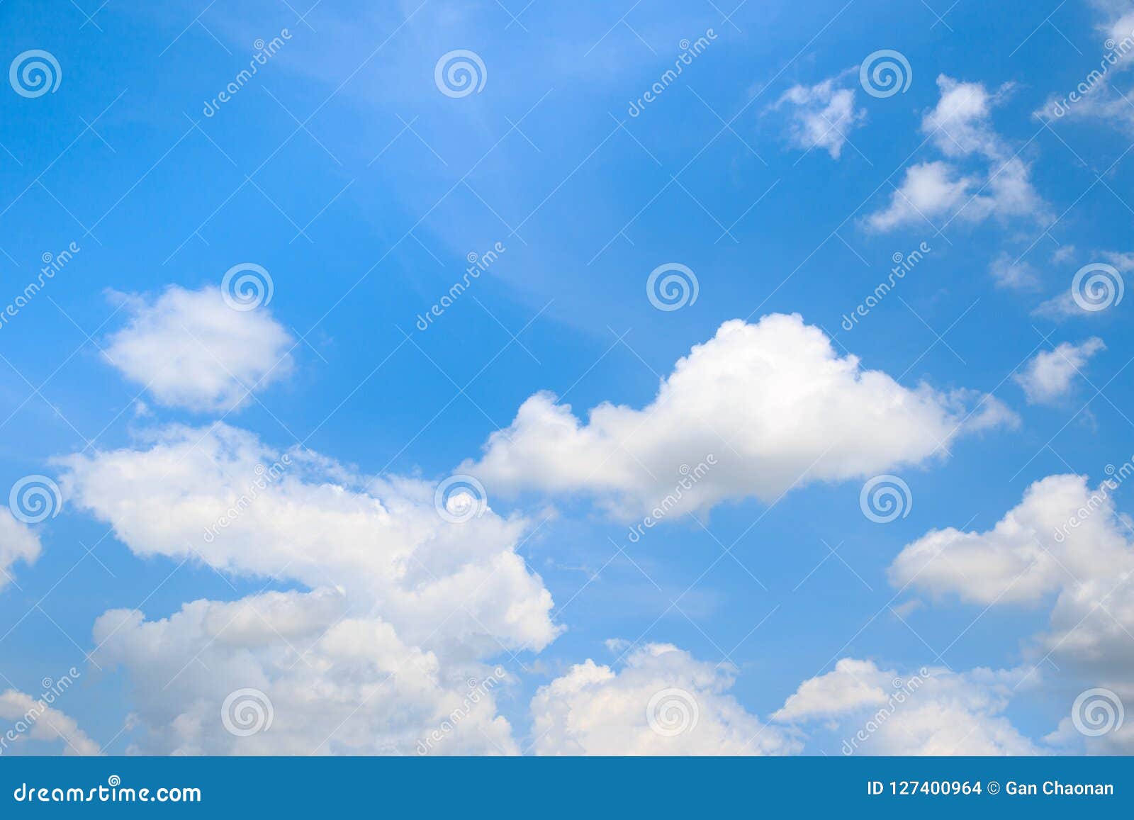 The Vast Sky and the White Clouds Float in the Sky. Stock Photo - Image ...