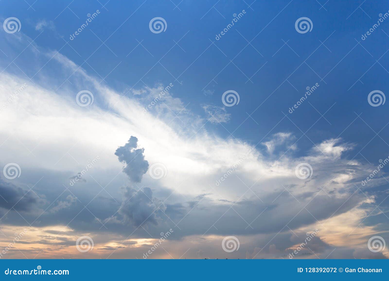 The Vast Sky and the White Clouds Float in the Sky. Stock Photo - Image ...