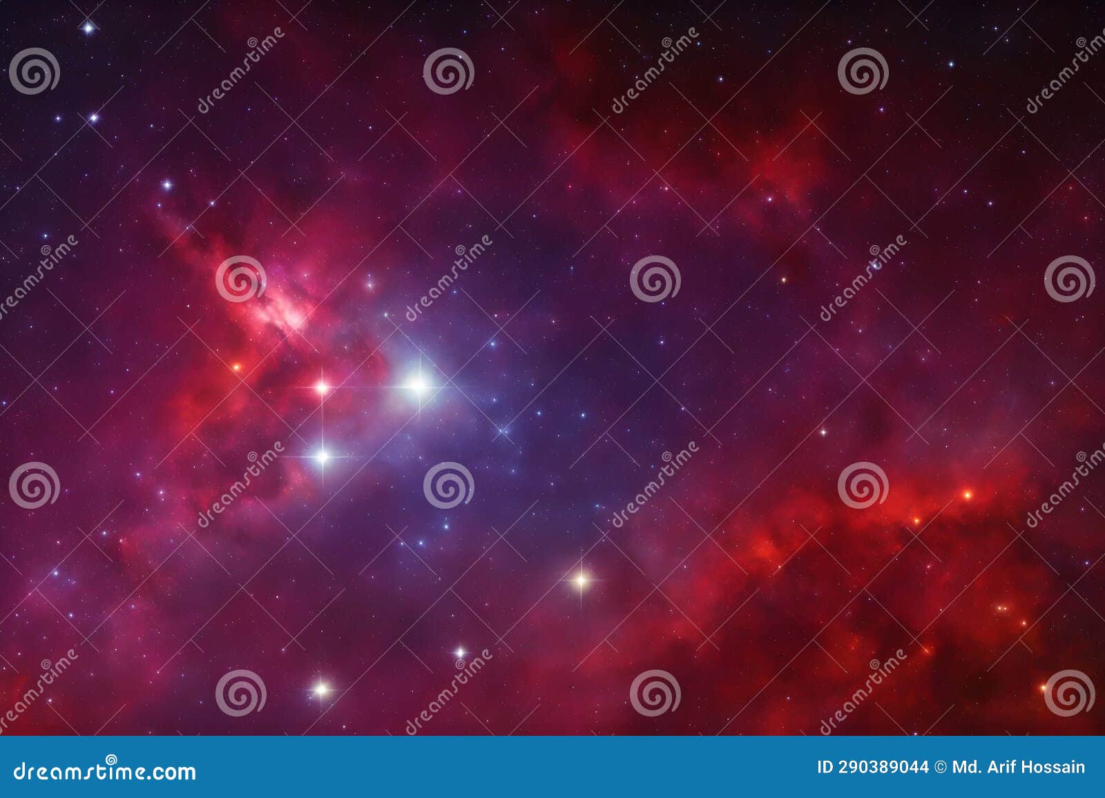 A Vast, Star-filled Night Sky, Illuminated by a Distant Nebula ...