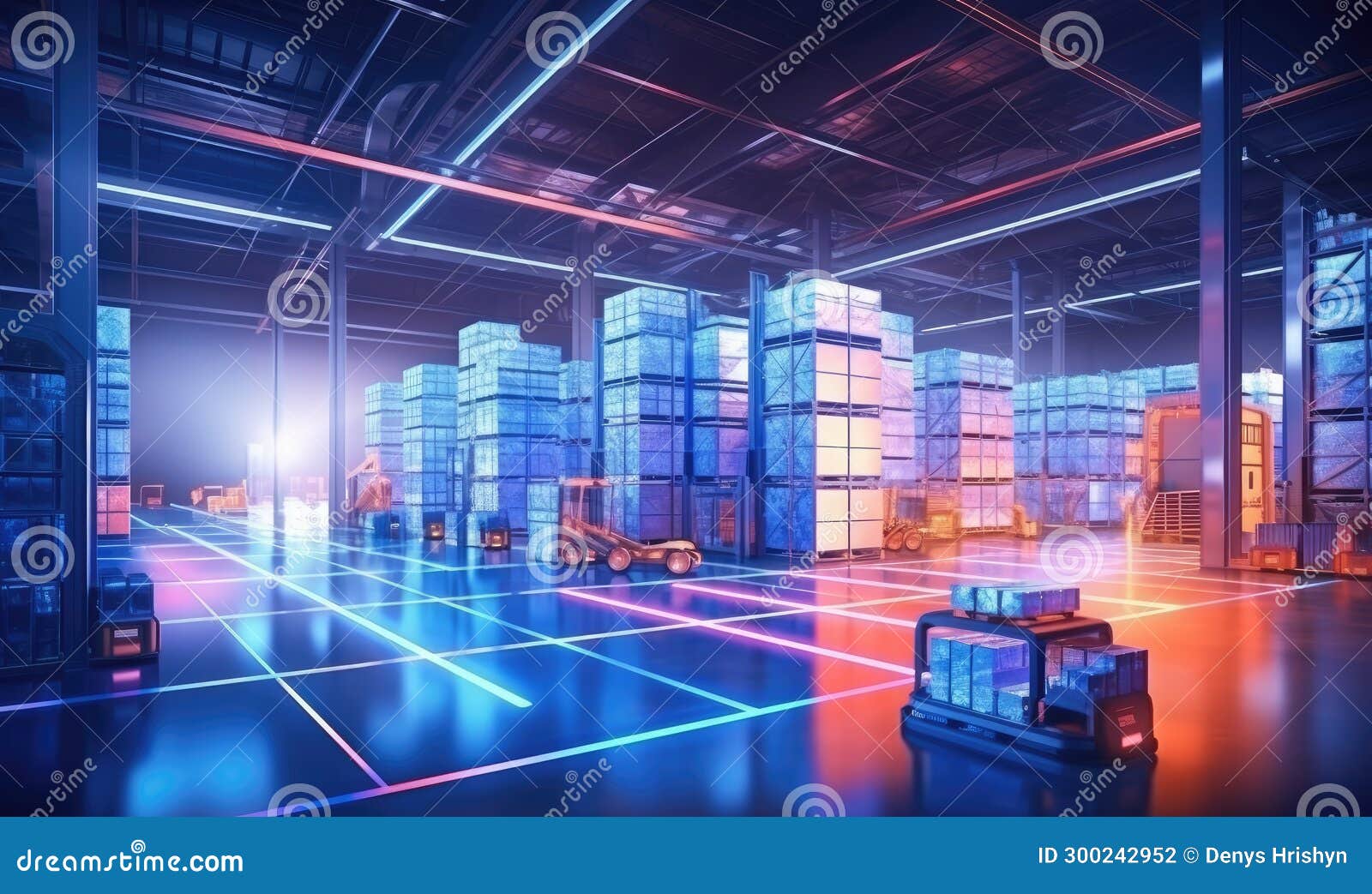 A Vast Storage Space Overflowing with Numerous Containers Stock ...