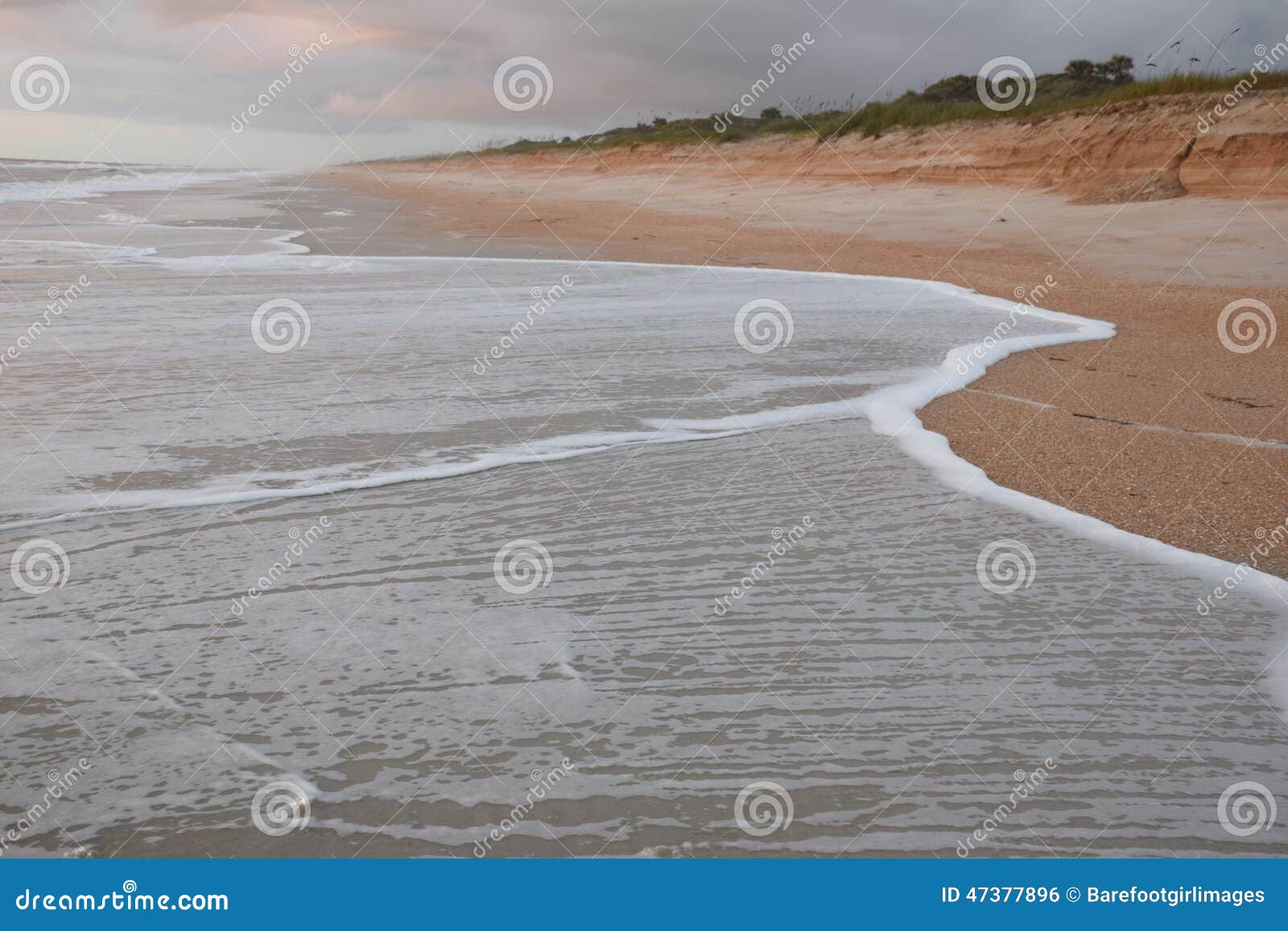 Vast Stretch of Foamy Beach Stock Photo - Image of waves, blue: 47377896