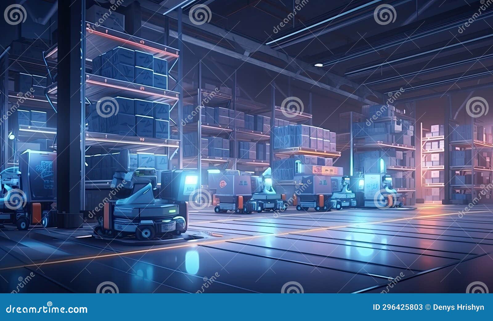 A Vast Warehouse Filled with Myriad Cubes of Various Sizes Stock ...