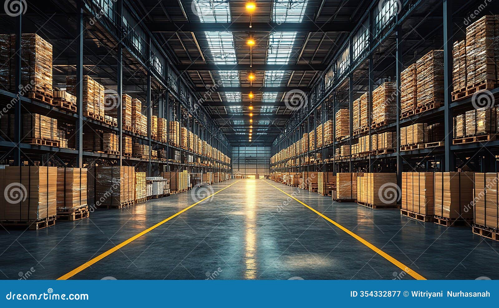 Vast Warehouse Filled With Boxes Stock Photo | CartoonDealer.com #307089024
