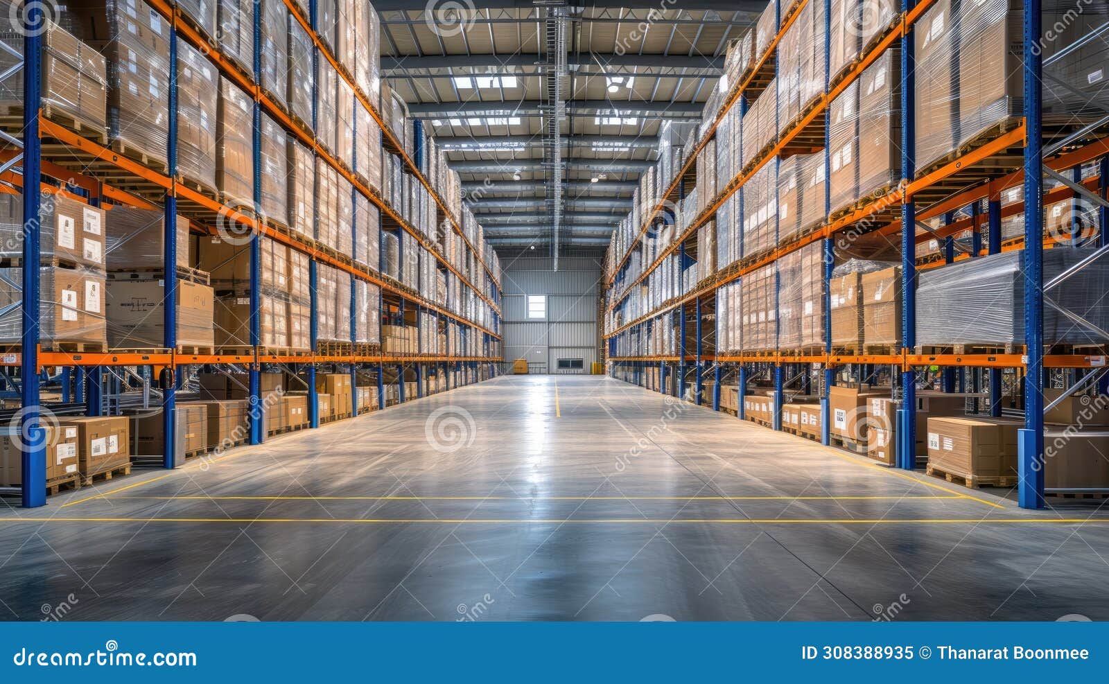A Vast Warehouse Symbolizes Efficient Logistics in Action, a Hub of ...