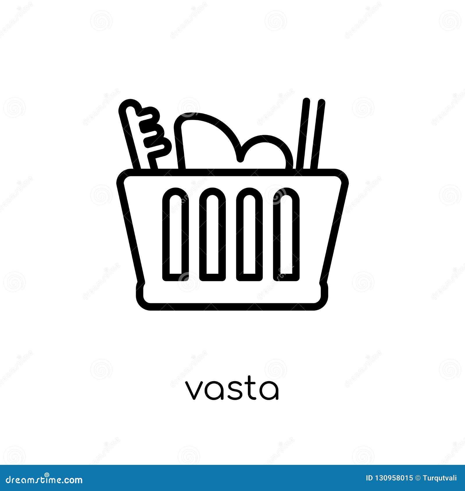 Vasta Icon. Trendy Modern Flat Linear Vector Vasta Icon on White Stock ...