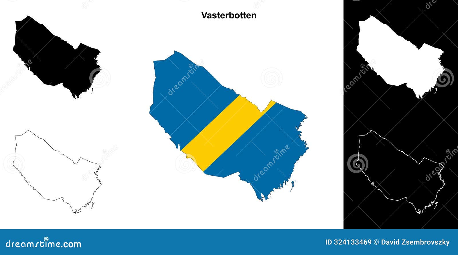 Vasterbotten On Map Of Swedish Counties Royalty-Free Stock Photography ...