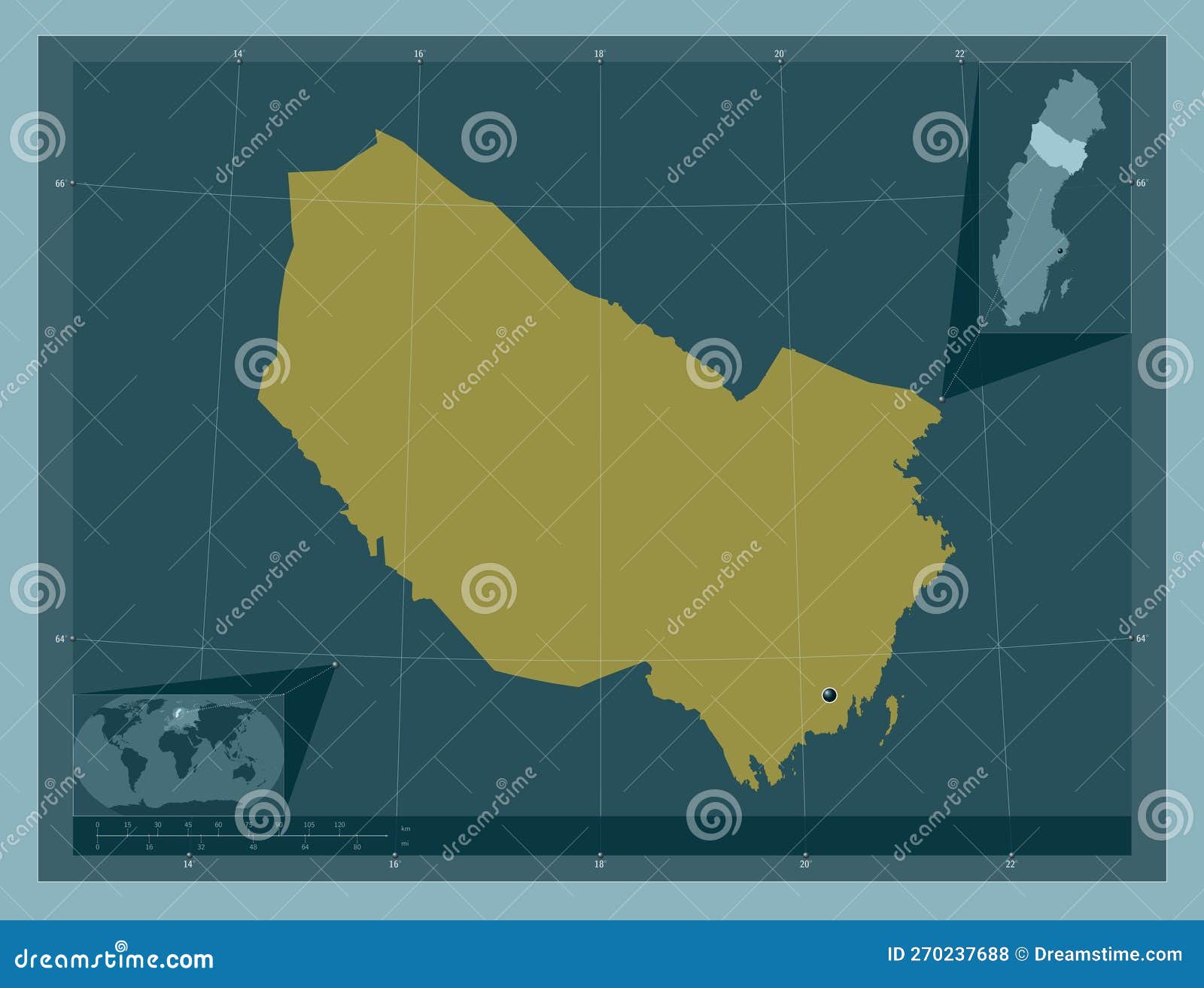 Vasterbotten, Sweden. Solid. Capital Stock Illustration - Illustration ...