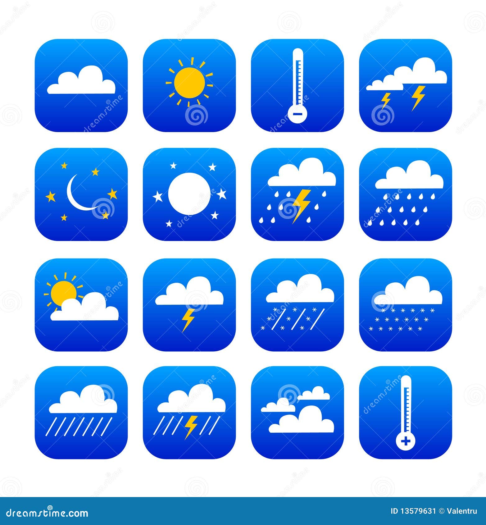 Vastgesteld Symbool Van Weer Vector Illustratie - Illustration of ...