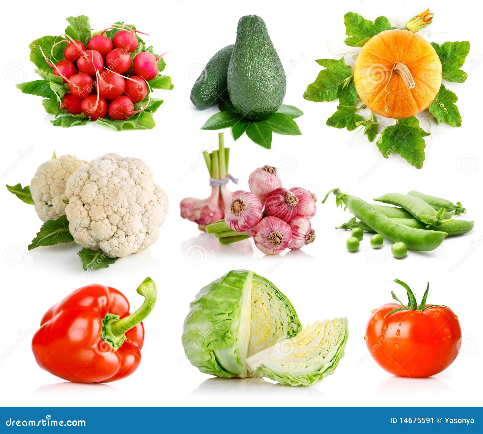 Vastgestelde Groenten Met Groene Bladeren Stock Afbeelding - Image of ...