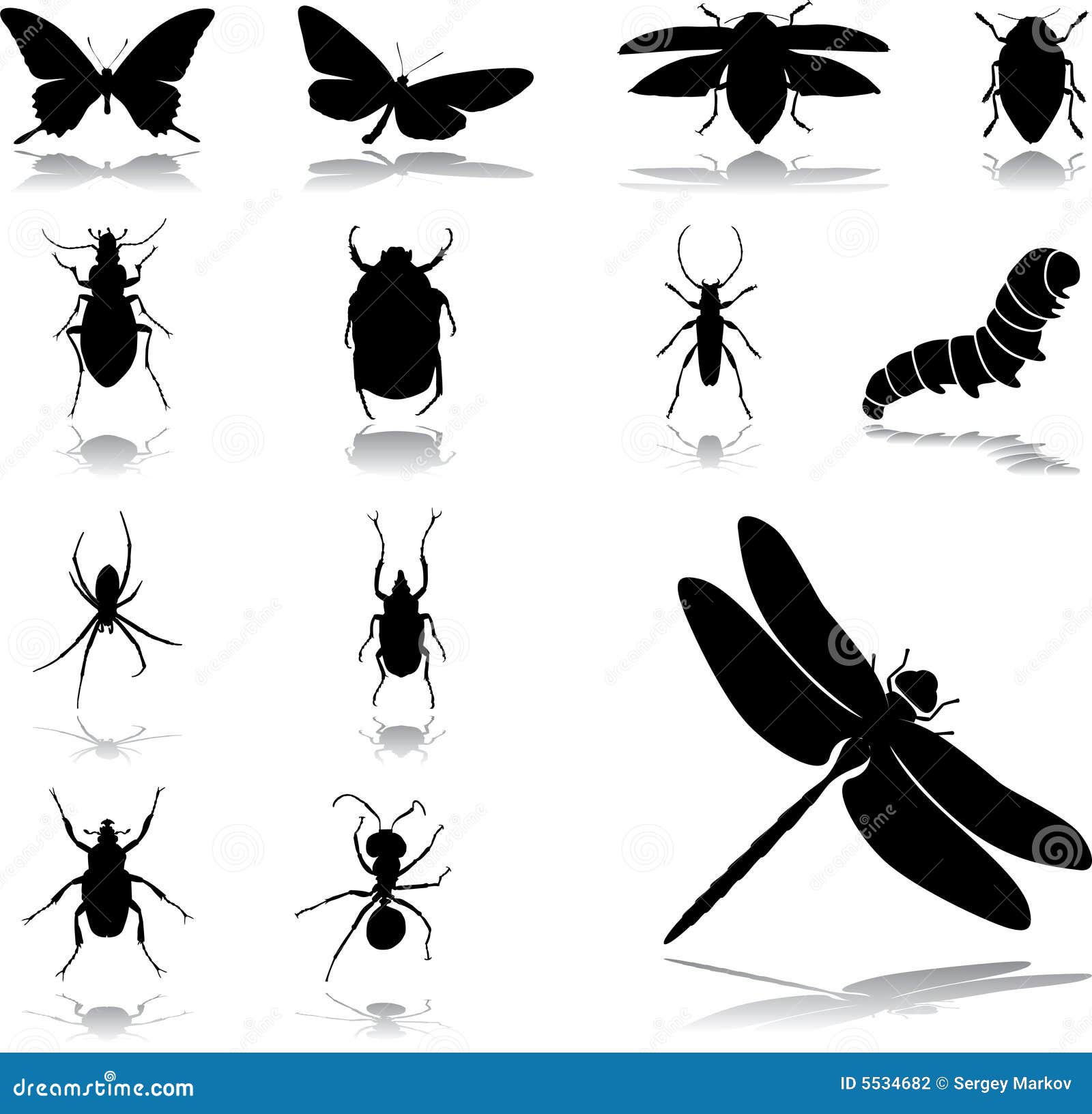 Vastgestelde Pictogrammen - 24. Insecten Vector Illustratie ...