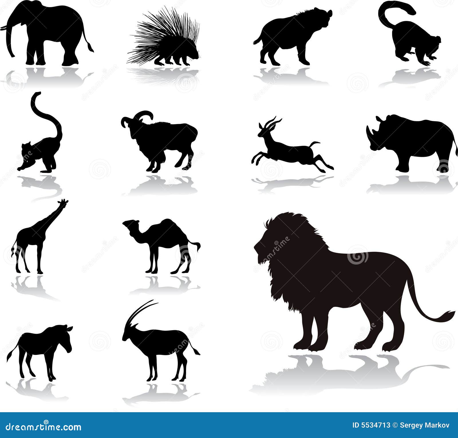 Vastgestelde Pictogrammen - 25. Dieren Vector Illustratie ...