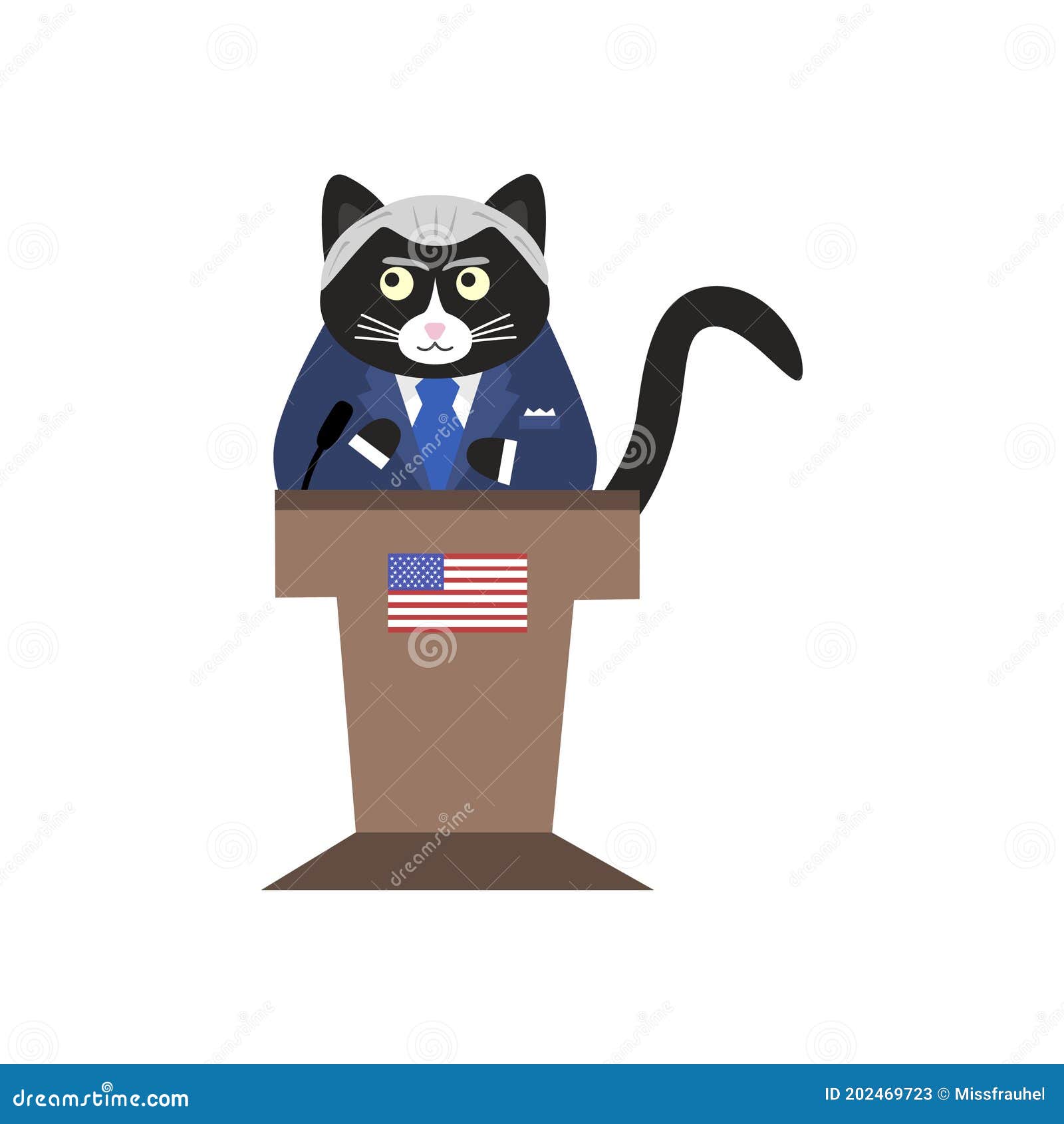 Cat Biden the President of the United States of America in Suit with ...