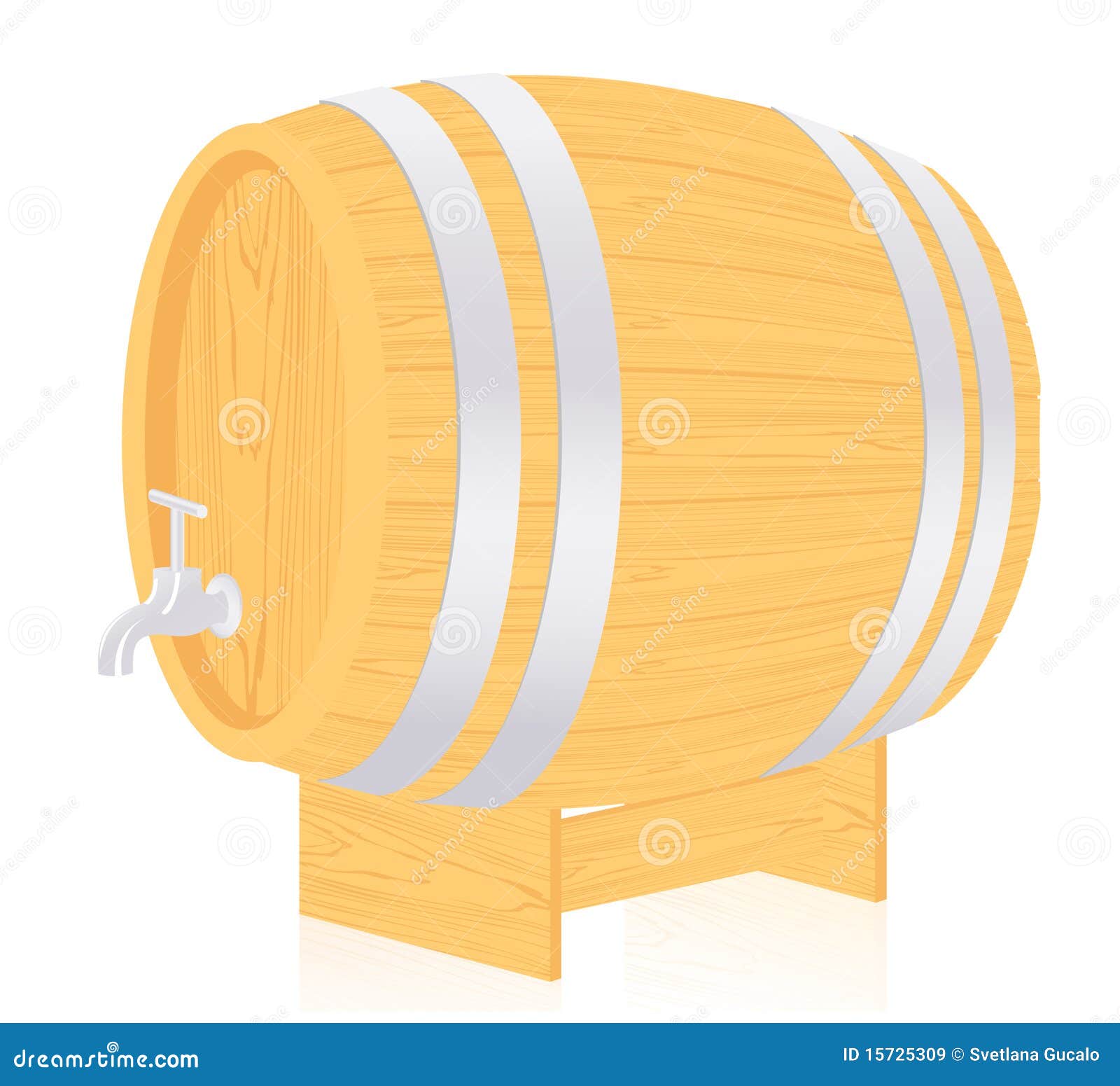 Vat vector illustratie. Illustration of hoepel, wijn - 15725309