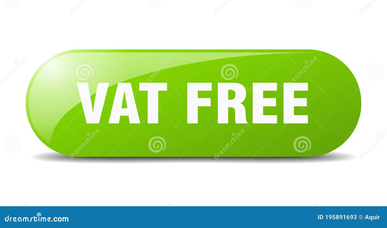 Vat Free Button. Sticker. Banner. Rounded Glass Sign Stock Vector ...