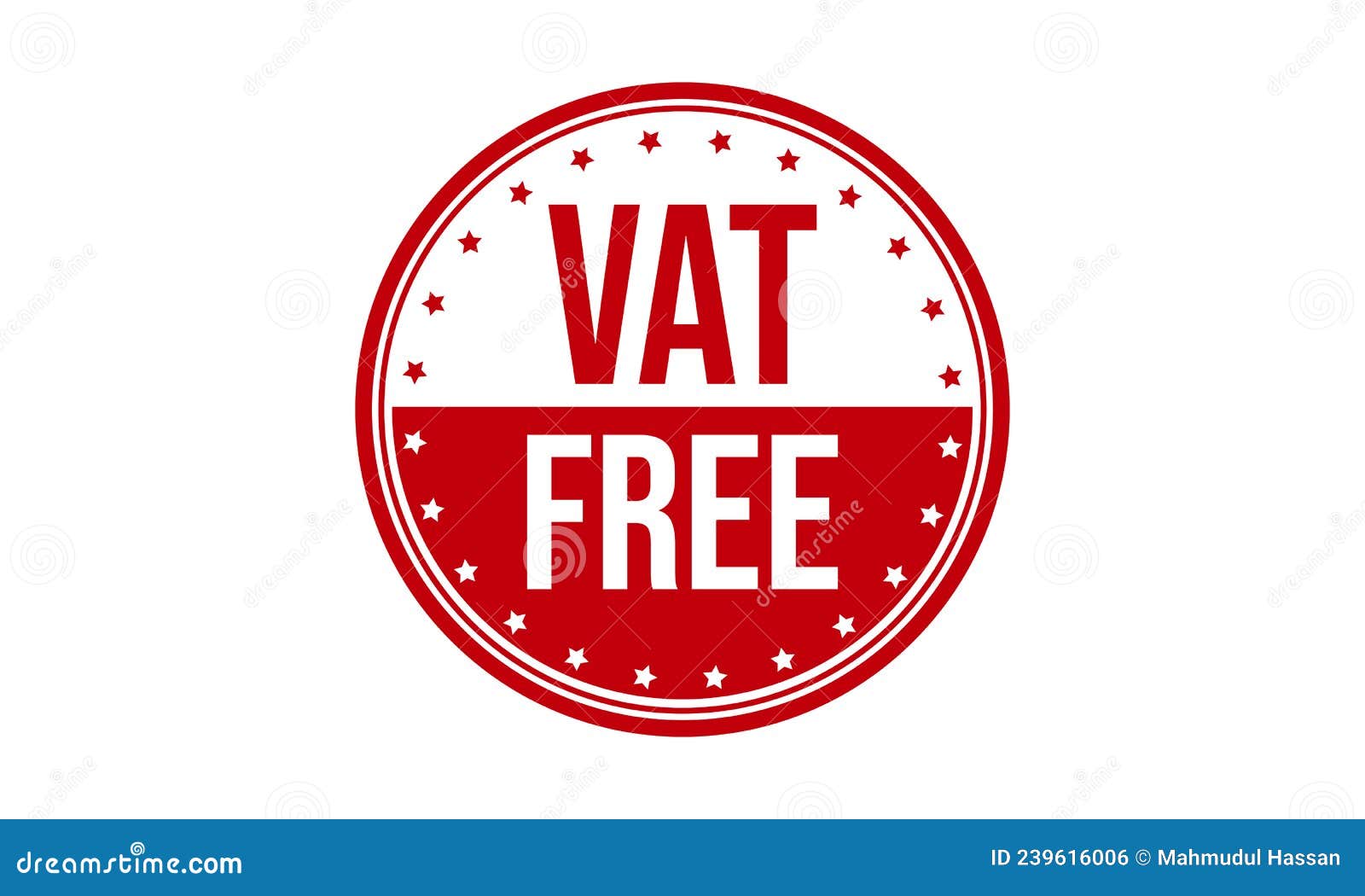 Vat Free Rubber Grunge Stamp Seal Vector Illustration Stock Vector ...