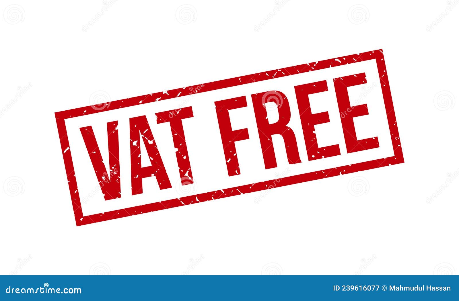 Vat Free Rubber Grunge Stamp Seal Vector Illustration Stock Vector ...