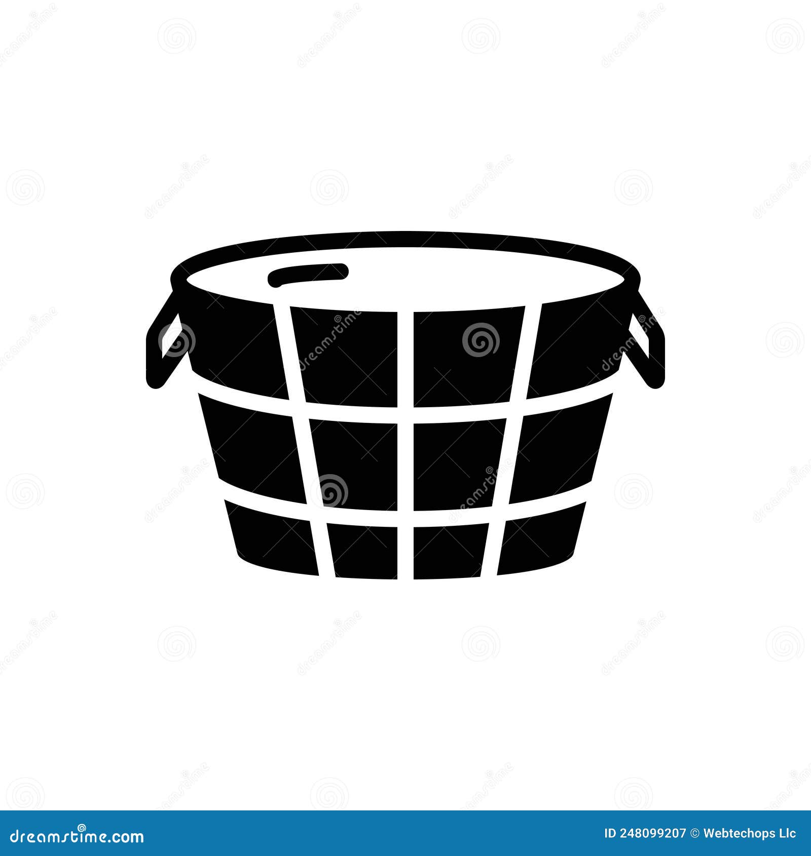 Black Solid Icon for Vat, Container and Tub Stock Vector - Illustration ...