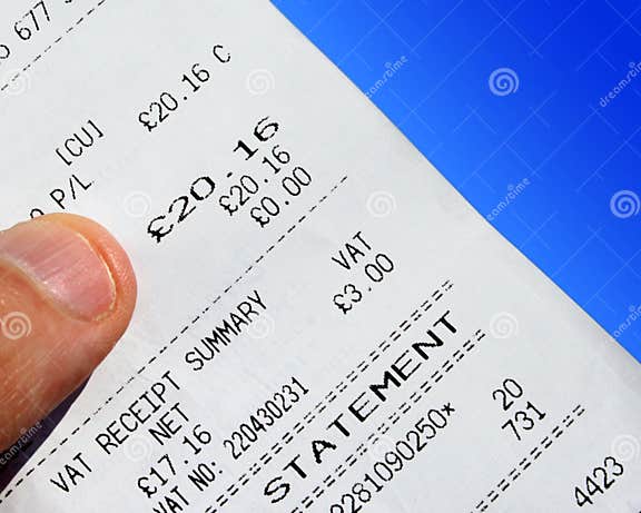 VAT receipt stock image. Image of currency, statement - 1051671