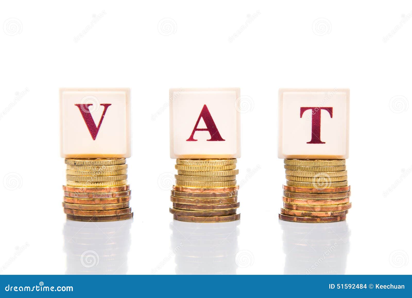 VAT, Value Added Tax Symbol. Books With Concept Words `VAT, Value Added ...