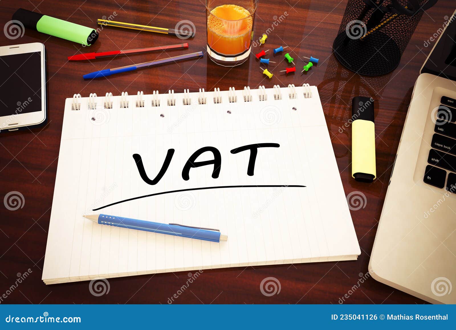 VAT - Value-added Tax stock illustration. Illustration of value - 235041126