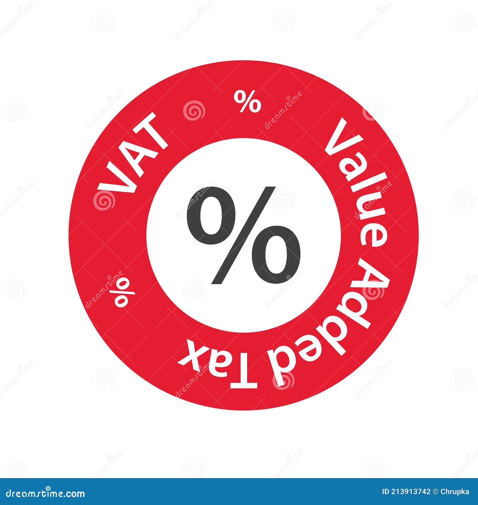 VAT Value Added Tax Stamp Icon Stock Vector - Illustration of pictogram ...