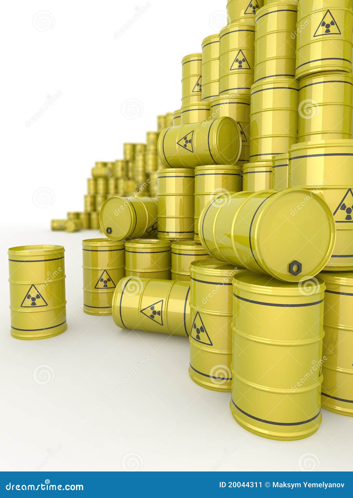 Vaten Van Radioactief Afval. Stock Illustratie - Illustration of ...