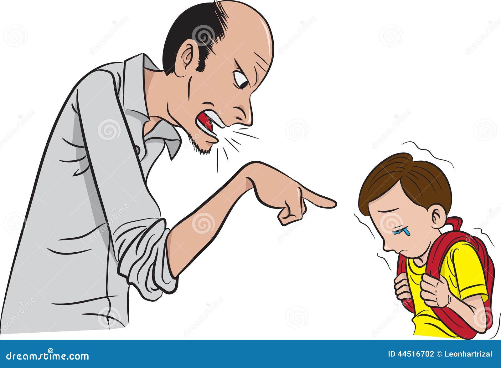 Vater, Der Seinen Sohn Schilt Vektor Abbildung - Illustration von ...