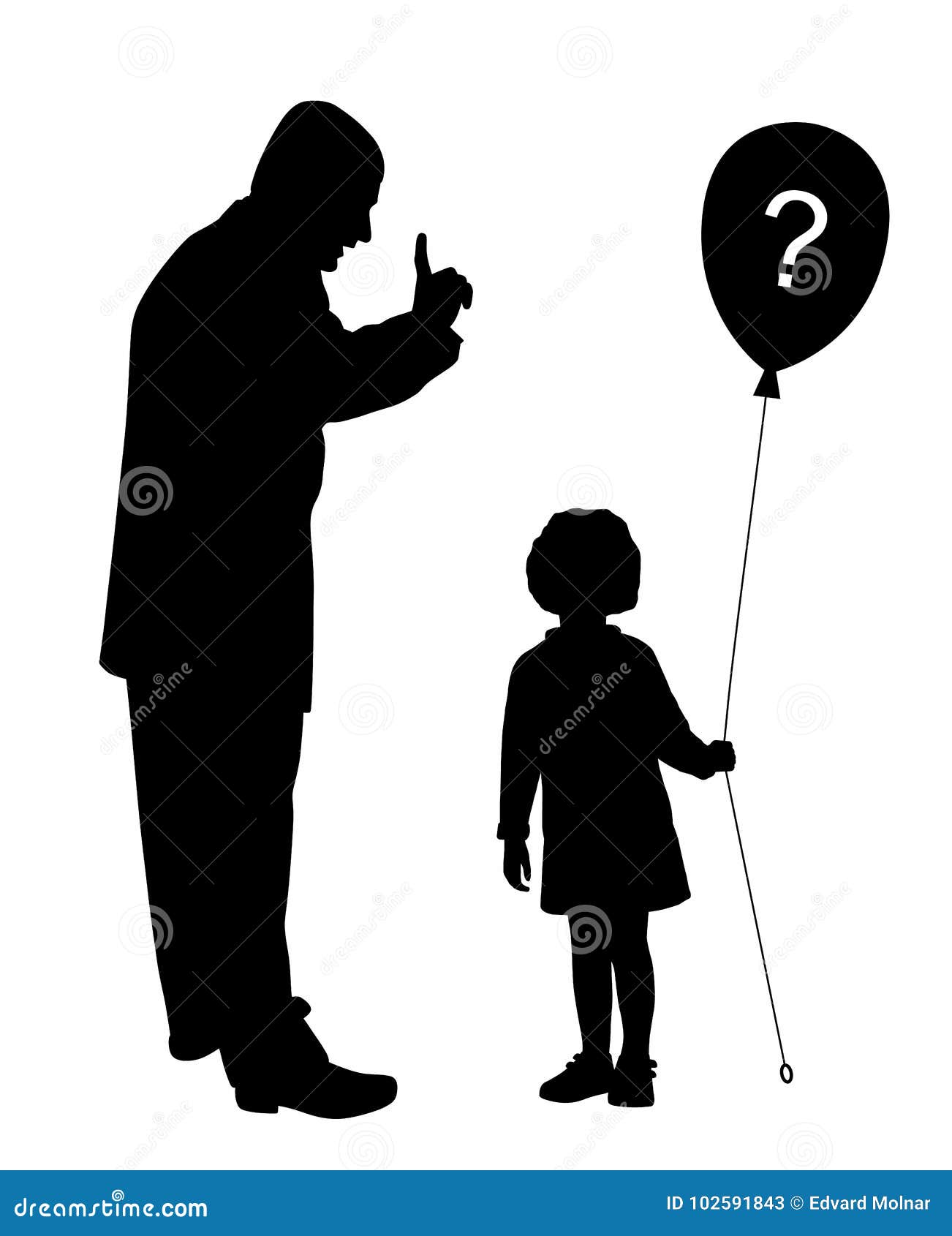 Vater Schilt Kind Versteht Nicht Vektor Abbildung - Illustration von ...