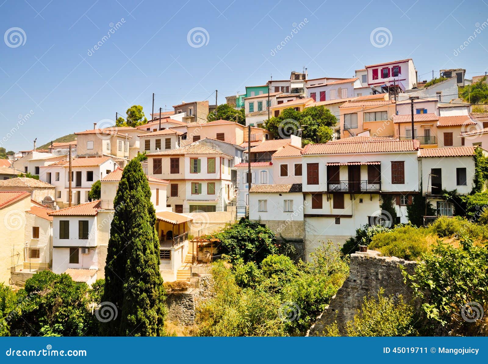 Vathi Kullehus Samos Grekland Fotografering för Bildbyråer - Bild av ...