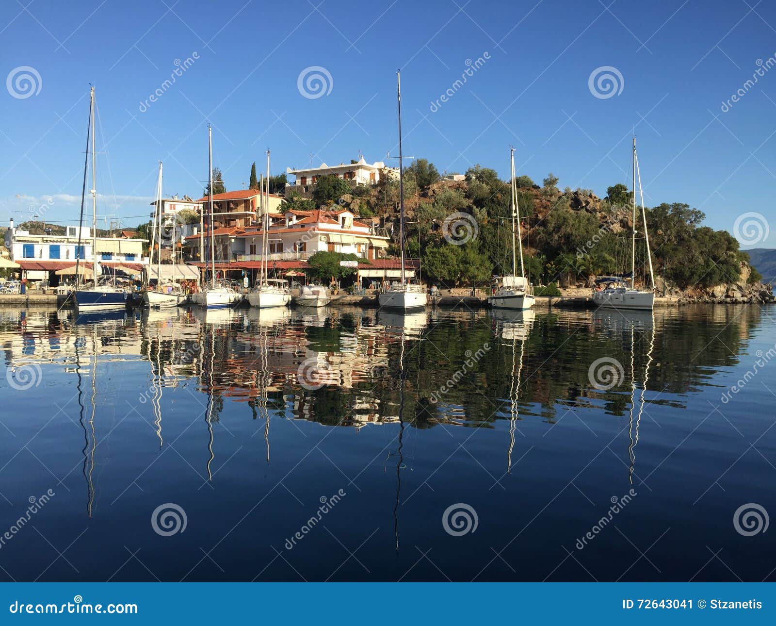 Vathi Sailing Small Port Greece Editorial Photo - Image of vathi, greek ...