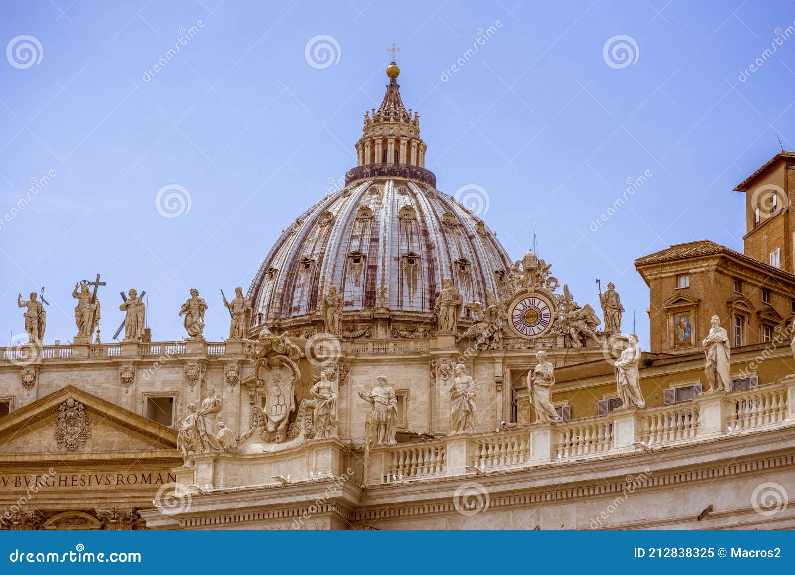Vatican Architecture Roofs Monuments and Sculptures of Ancient Times ...