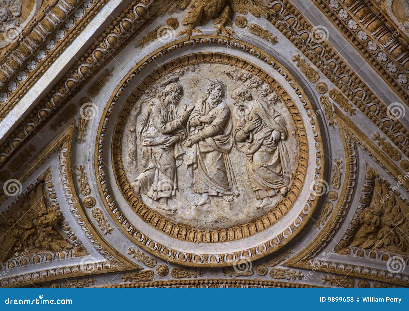 Ceiling Sculpture In Open Mandapa, Depicting The Guardians To The Eight ...