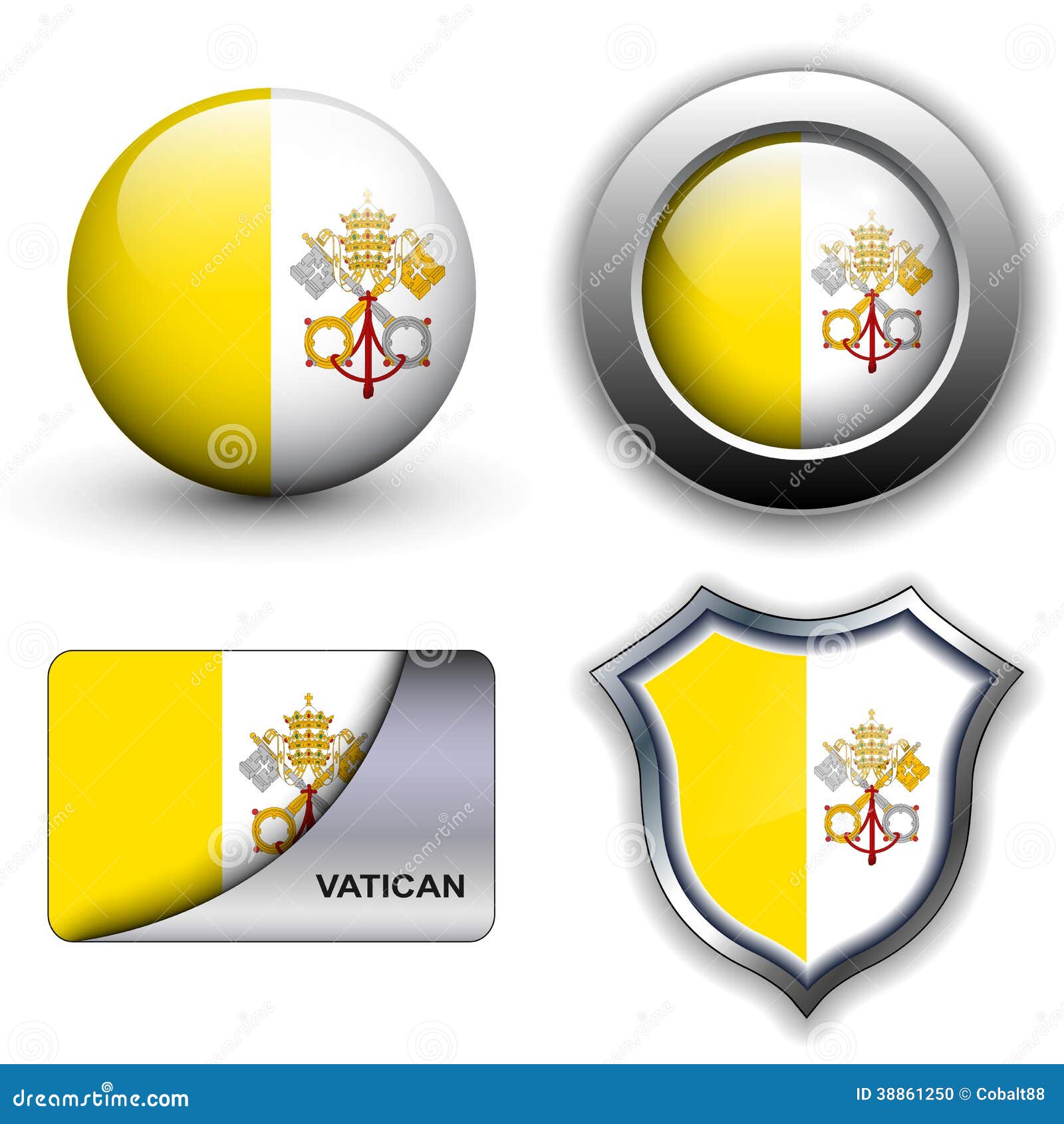 Vatican City icons stock vector. Illustration of iconic - 38861250