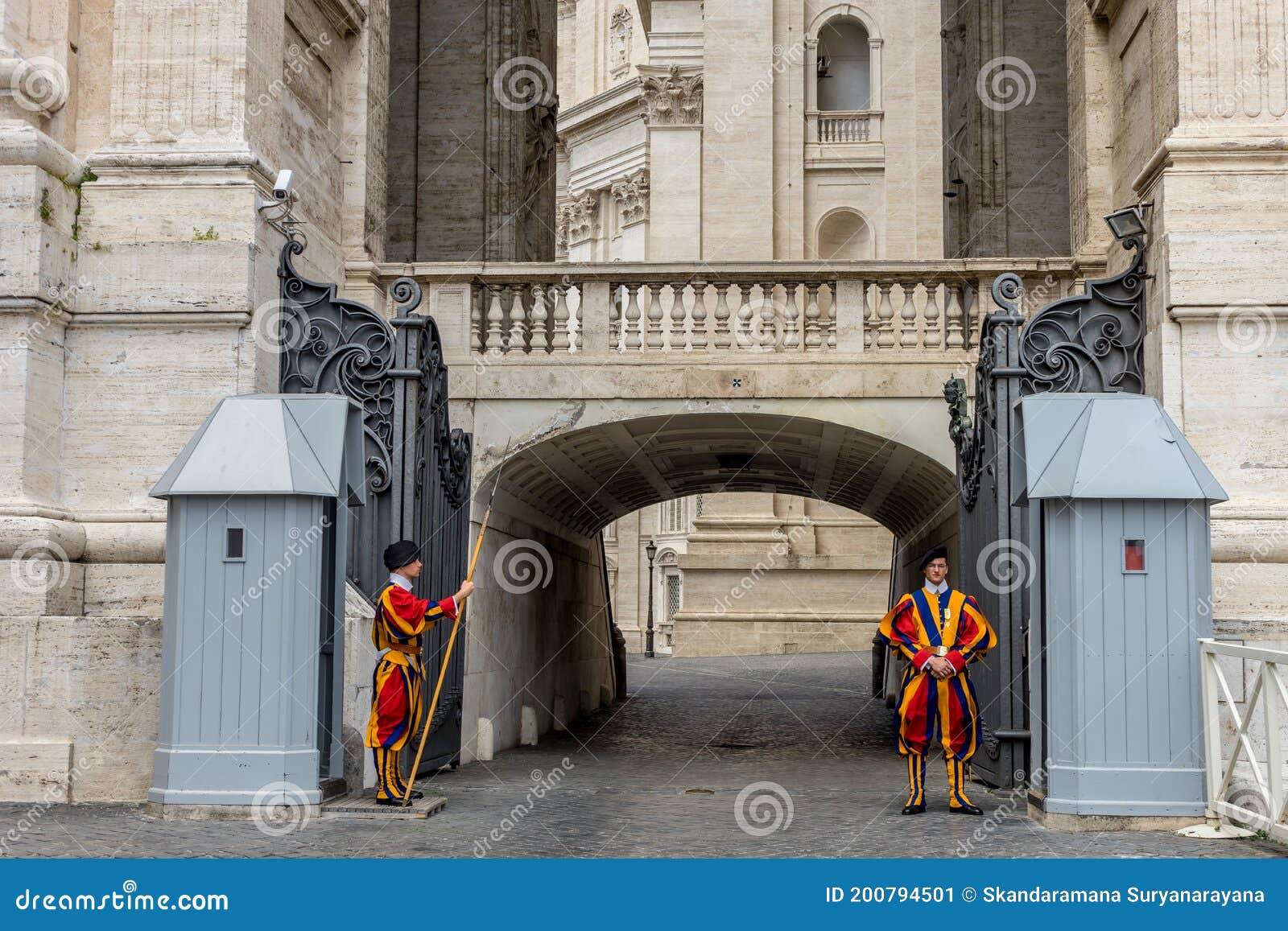 Vatican City, Italy - 23 June 2018: the Army Security Guard in Vatican ...