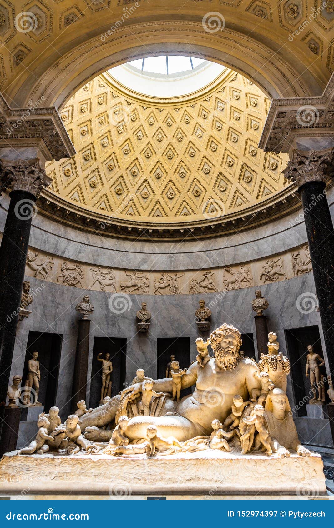 VATICAN CITY - MAY 07, 2018: Statue of River Nile God in Vatican ...