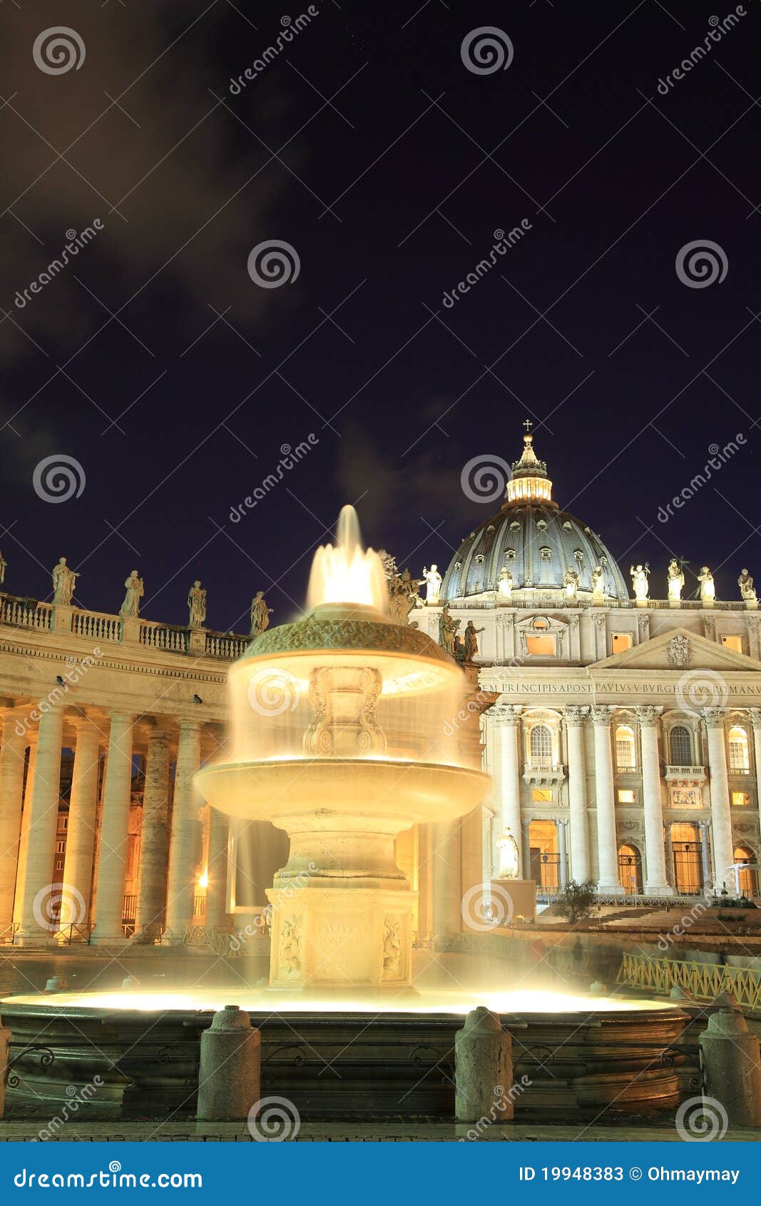 Vatican city at night editorial stock photo. Image of christianity ...
