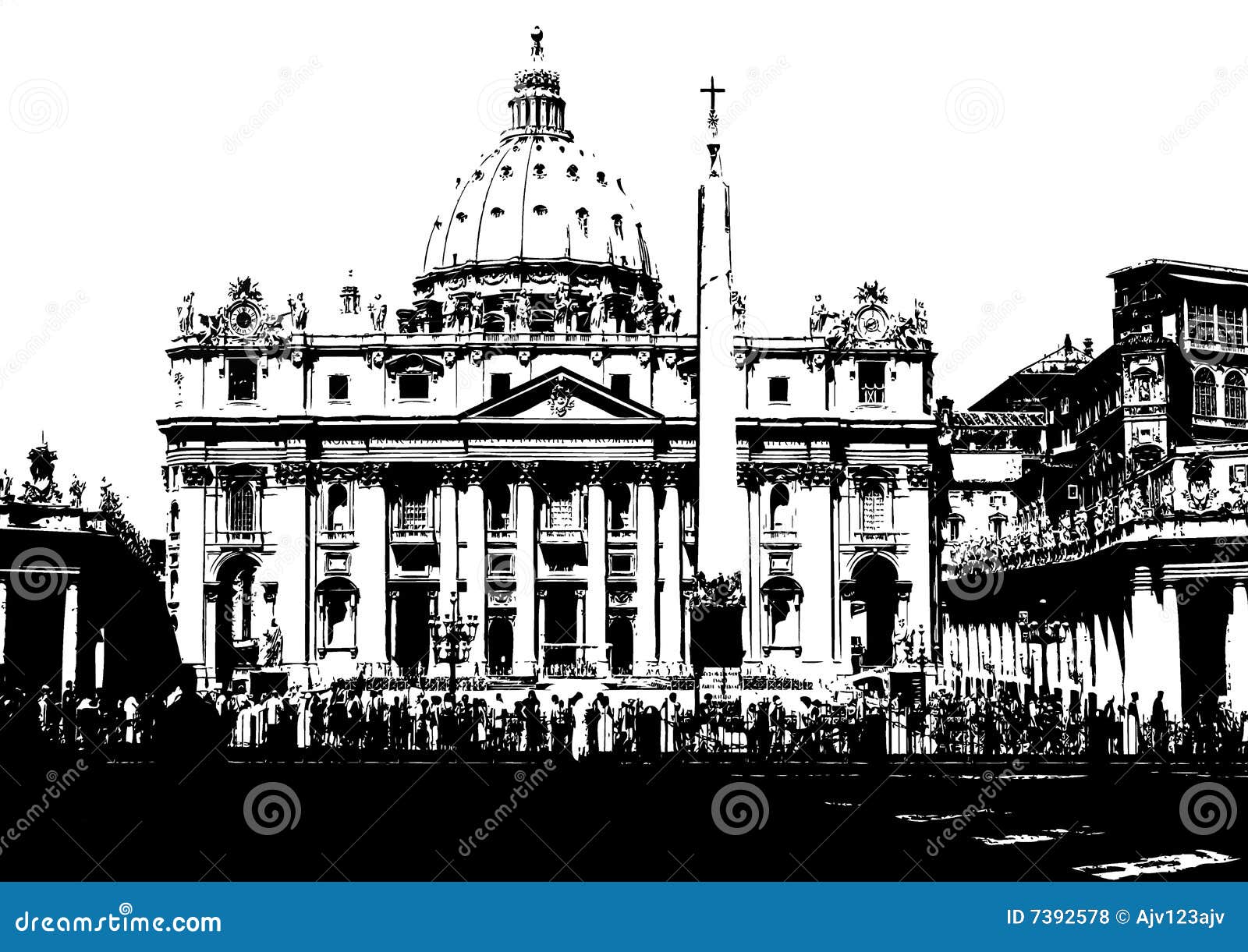 Vatican City. Sketch With Map Cartoon Vector | CartoonDealer.com #109898547