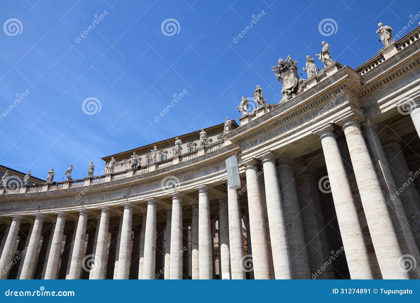 Vatican colonnade editorial photo. Image of columns, landmark - 31274891