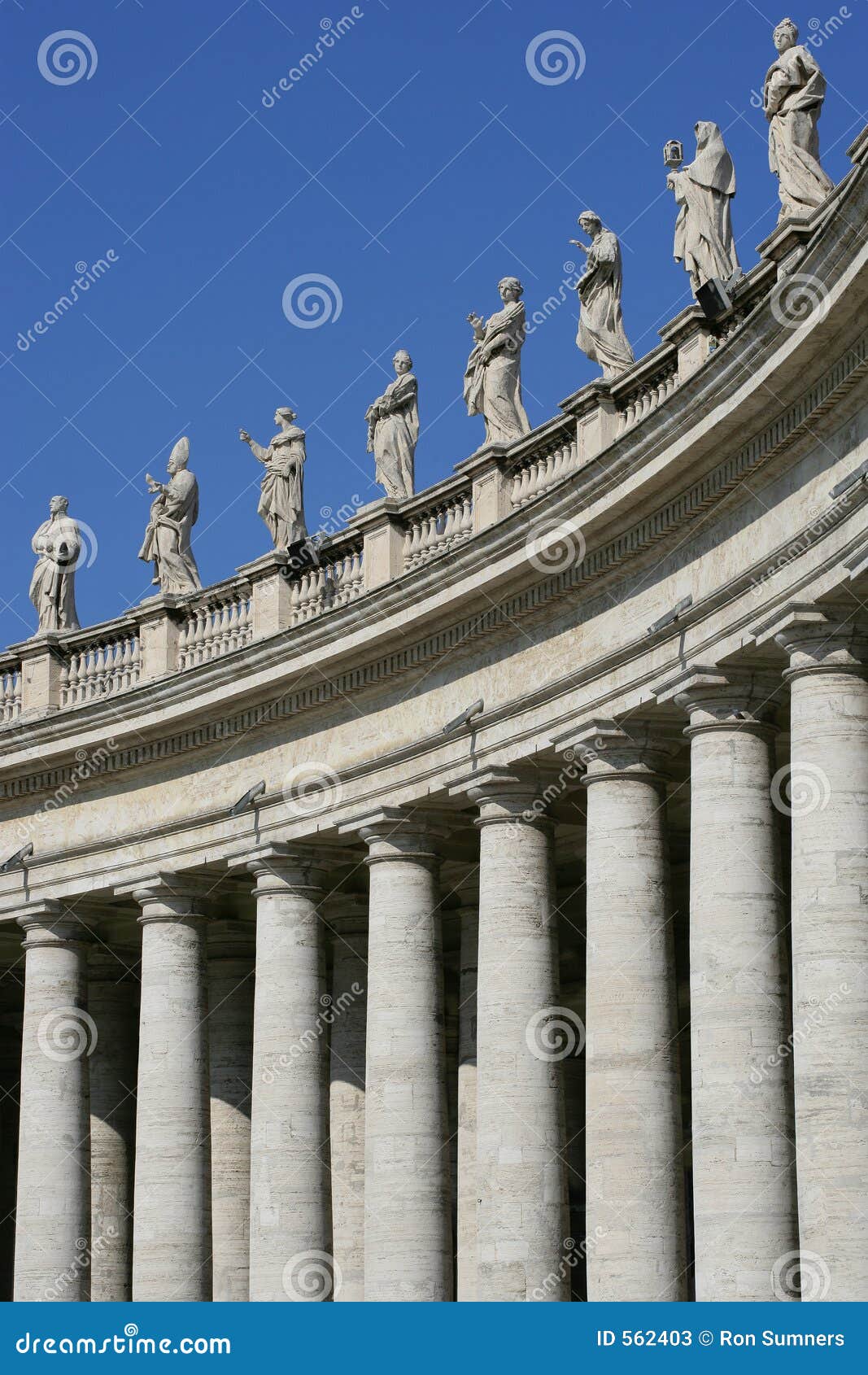 Vatican columns stock image. Image of italian, europe, christian - 562403