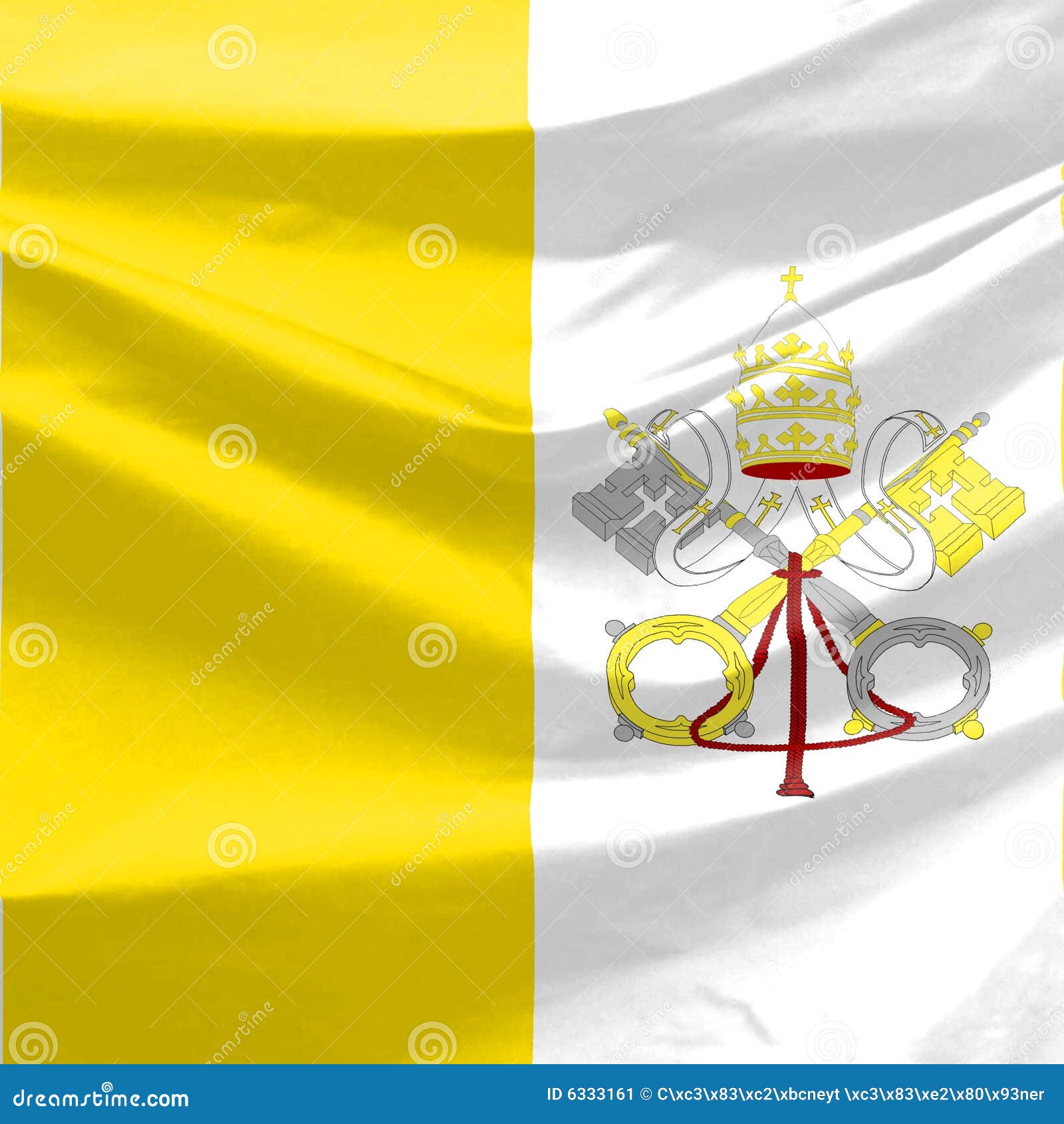Vatican Flag stock illustration. Illustration of capitol - 6333161