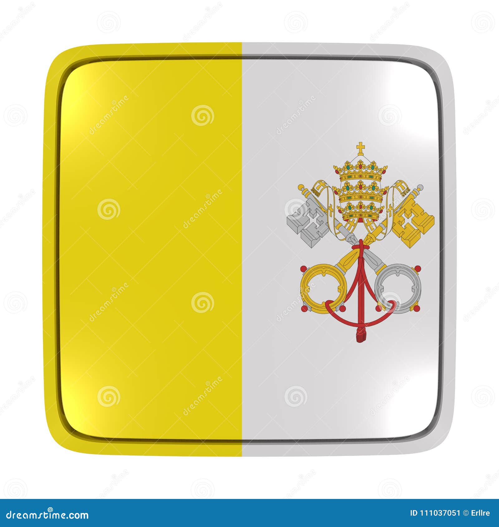 Vatican flag icon stock illustration. Illustration of vatican - 111037051