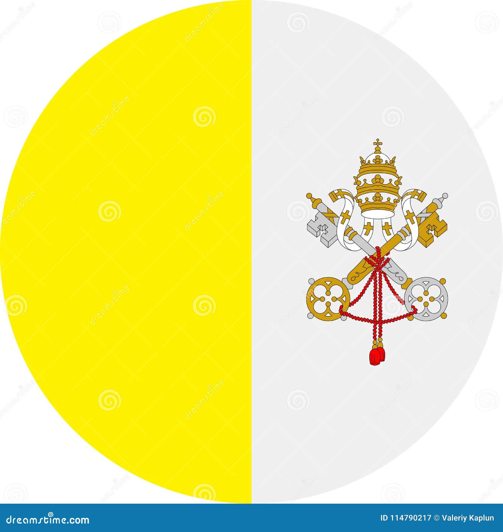 Vatican Flag Vector Round Flat Icon Editorial Photography - Illustration of badge, banner: 114790217