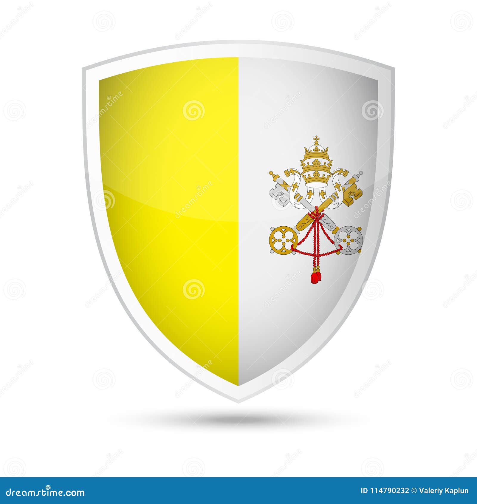 Vatican Flag Vector Shield Icon Editorial Photography - Illustration of ...
