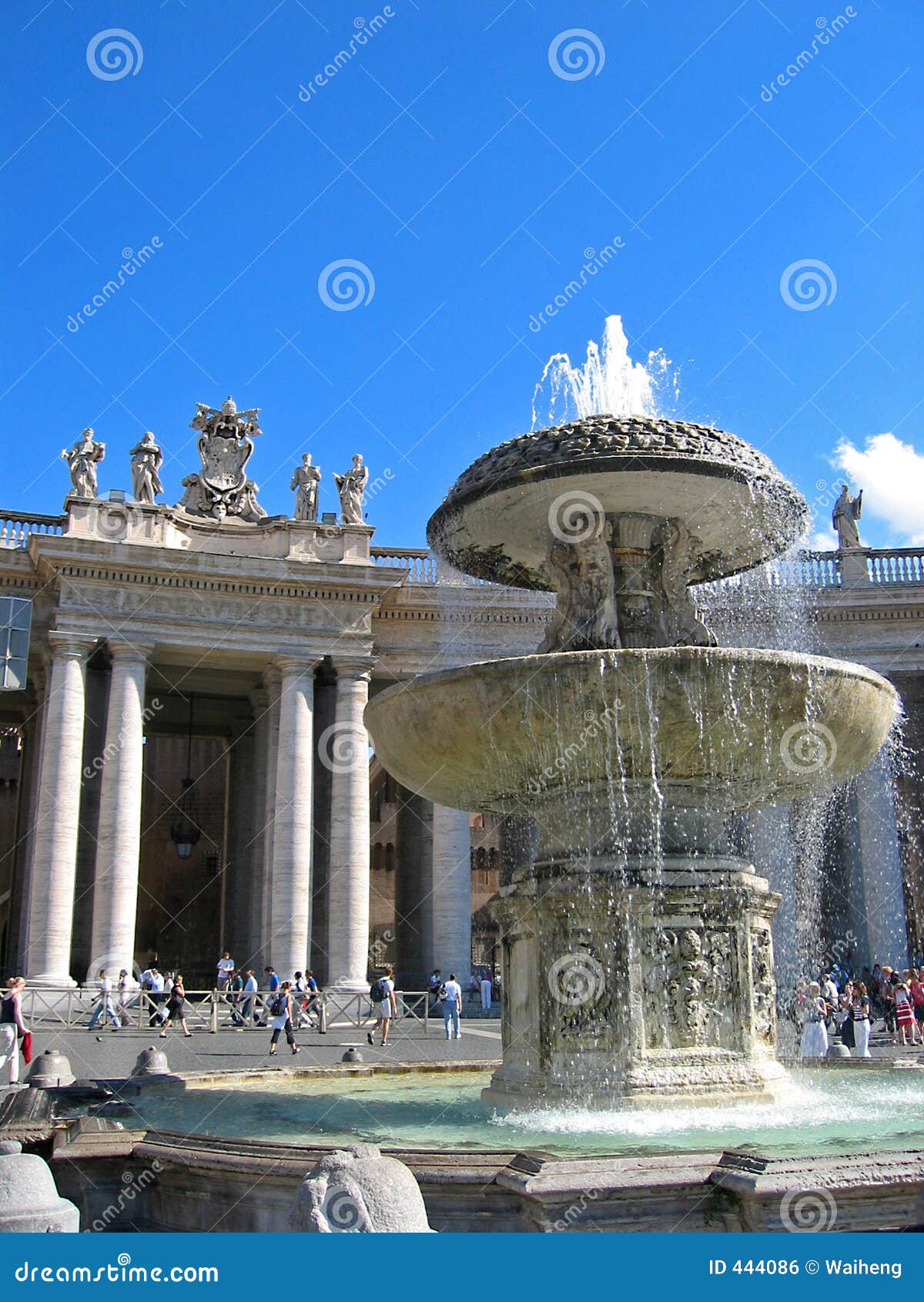 Vatican Fountain stock photo. Image of catholic, heritage - 444086