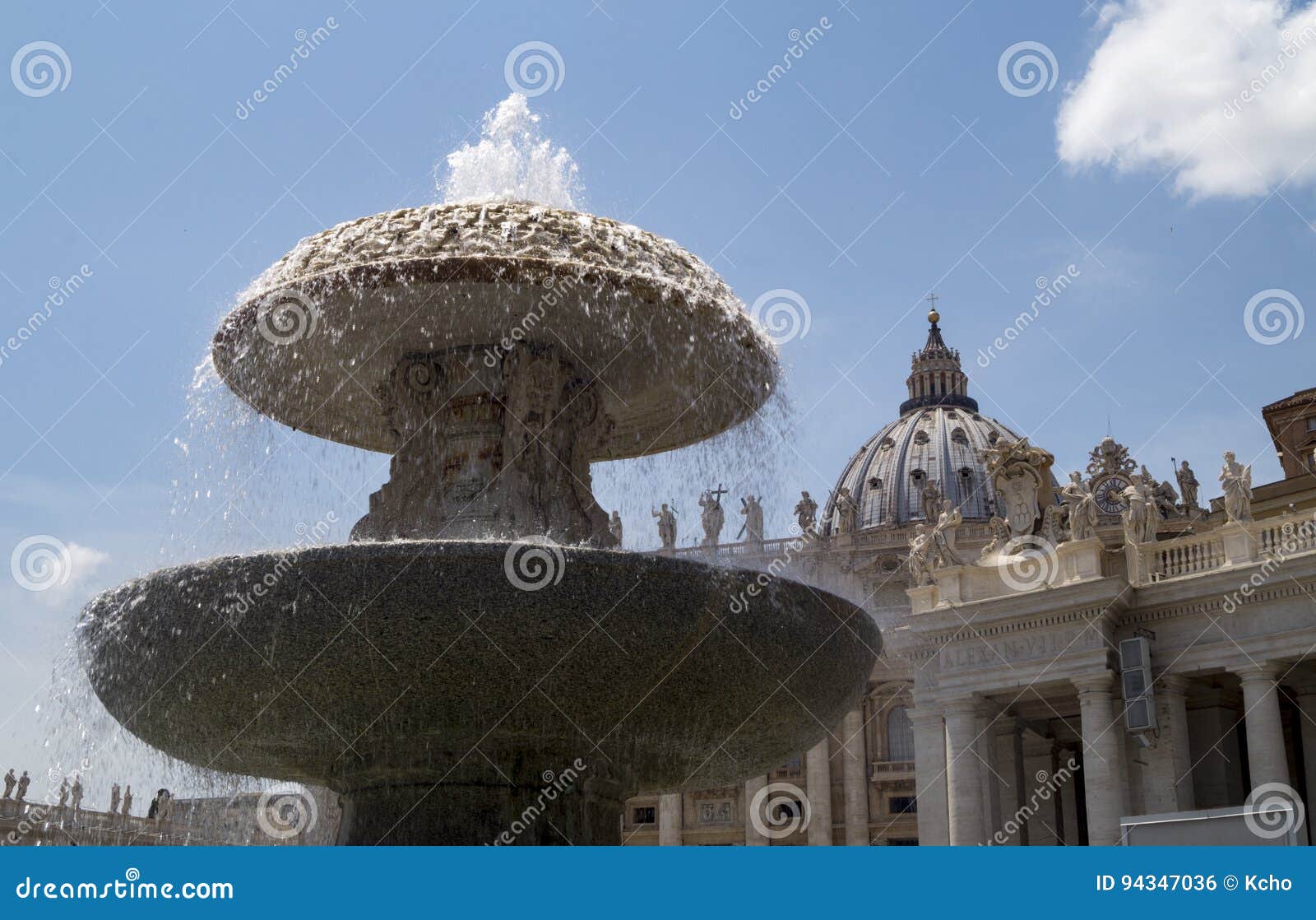 Vatican Fountain editorial photo. Image of europe, dome - 94347036